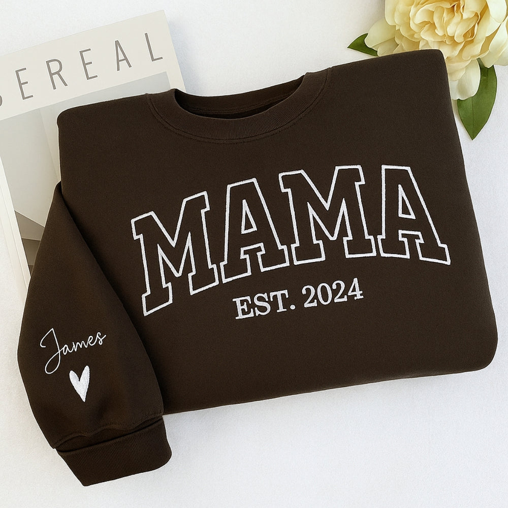 Mom Custom Hoodies | Mama Embroidered Sweatshirts
